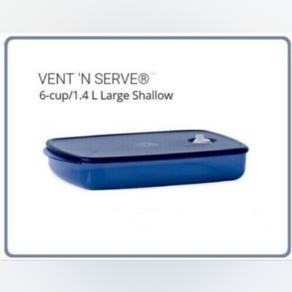 Tupperware | Kitchen | Tupperware Blue Ventn Serve Container 6c ...